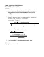 Normalization Assignment Pdf CMP Database Normalization Assignment Due By PM On