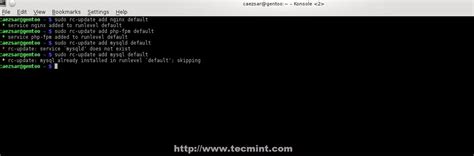 Installing LEMP Linux Nginx MySQL MariaDB PHP PHP FPM And PhpMyAdmin In Gentoo Linux