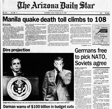 Arizona Daily Star Front Page July 17 1990