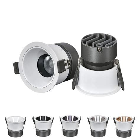 조도 조절식 Led 다운라이트 조명 Cob 천장 스포트 라이트 천장 매입형 실내 조명 Ac85 265v 7w 9w