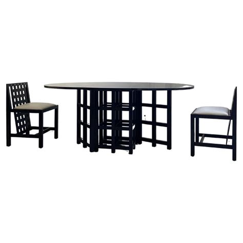 Ds1 Table And 4 Ds3 Chairs Dining Set By Charles Rennie Mackintosh For