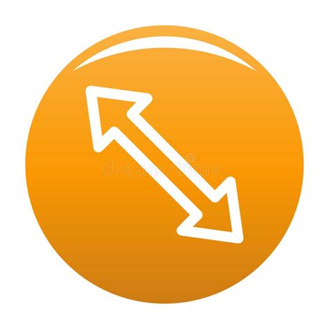 Cursor Increase Element Icon Vector Orange Stock Vector Illustration