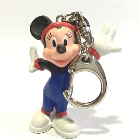 Disney Japan Vintage Mickey And Minnie Mouse Mini Figure Keychain Toy 69