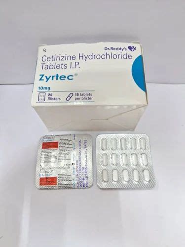 Zyrtec 10 Mg Tablets Cetirizine 10mg For Personal At ₹ 110box In