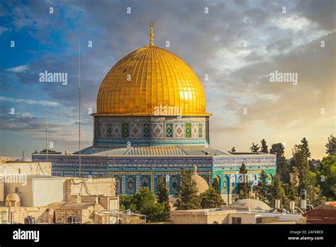 Dome Of The Rock On The Temple Mount In The Old City Of Jerusalem Stock