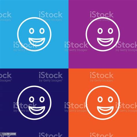 快樂表情符號輪廓圖示符號和符號可用於 Web徽標行動應用程式uiux向量圖形及更多古董圖片 古董 商務 單字詞 Istock