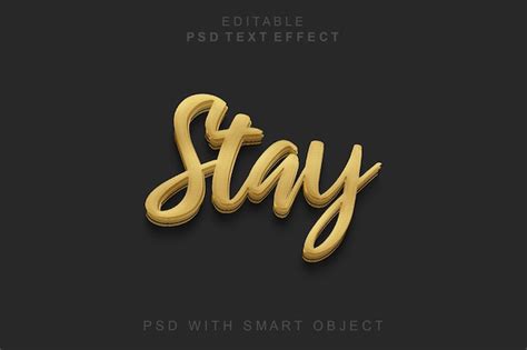 Premium Psd Stay 3d Text Effect