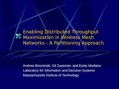 ppt enabling distributed throughput maximization in wireless mesh