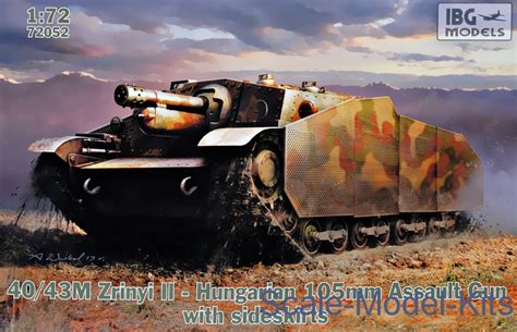 40 43M Zrinyi II Hungarian 105mm Gun IBG Models Plastic Scale Model Kit