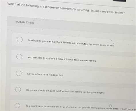 Solved Which Of The Following Is A Difference Between