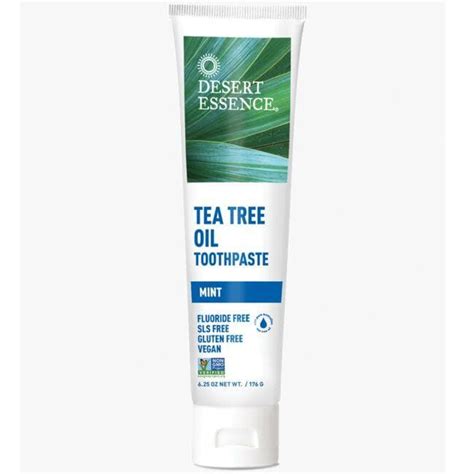 Desert Essence Tea Tree Oil Toothpaste Mint 6 25 Oz Paste Swanson