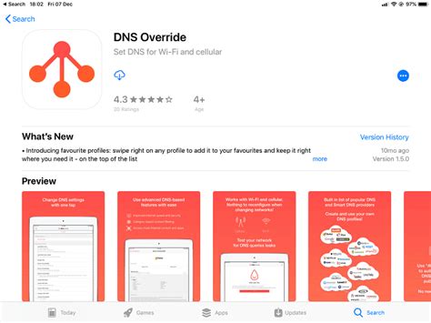 Dns 재정의를 사용하여 Ios의 셀룰러에서 사용자 지정 Dns 서버 사용