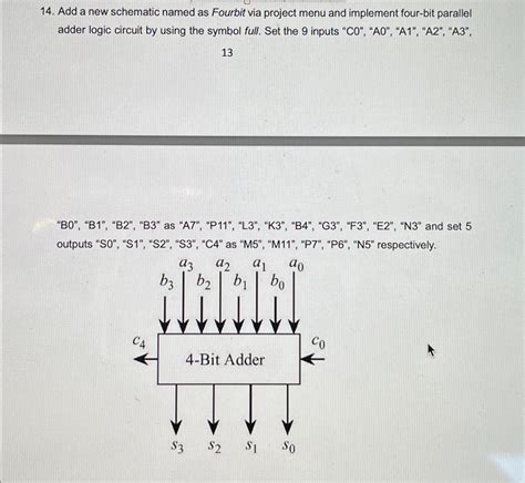 Solved Add A New Schematic Named As Fourbit Via Project Menu