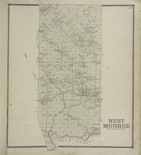 West Monroe New York 1867 Old Town Map Reprint Oswego Co Old Maps