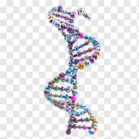 abstract dna strand made of spheres complex gene concept glossy simple