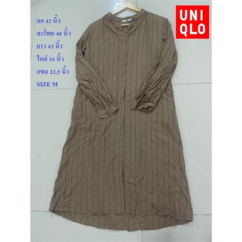 ยูนิโคล่ Uniqlo ชุดเดรส ผ้าเรยอน อก 42 นิ้ว สะโพก 48 นิ้ว ยาว 43 นิ้ว Size M สภาพดี ไม่มีตำหนิ