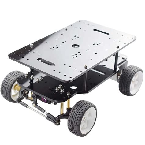 4wd Rc 자동차 Ackerman 스티어링 Ros 섀시 Pid 제어 서보 2pcs Dc 12v 모터 아두이노용 인코더 포함 Diy 스템 장난감 키트프로그래밍 장난감