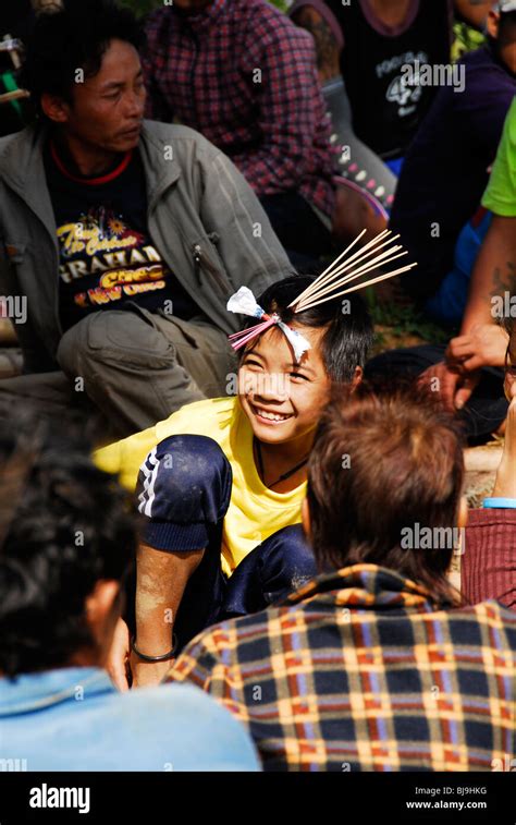 Young Karen Girl At Funeral Umpium Refugee Campthai Burmese Border