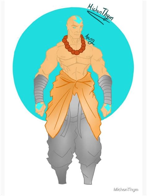 Adult Avatar Aang Canvas Print By MichonThym Redbubble