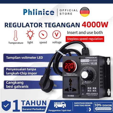 Jual Phlinice 4kw 220v Pengatur 4000w Daya Tinggi Thyristor Regulator