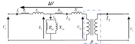 simple two winding representation of a transformer model with turns