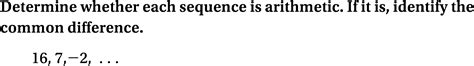 Solved Determine Whether Each Sequence Is Arithmetic If It Is