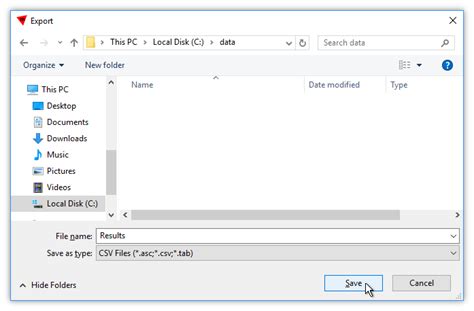 Example Export The Results Of A Query