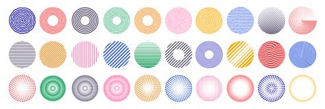 멋진 Y2k 기하학적 원 모양 추상적인 야만적인 바우하우스 인물 모음 스위스 디자인 양식 트렌디한 현대적인 그래픽 요소 벡터 세트 0명에 대한 스톡 벡터 아트 및 기타