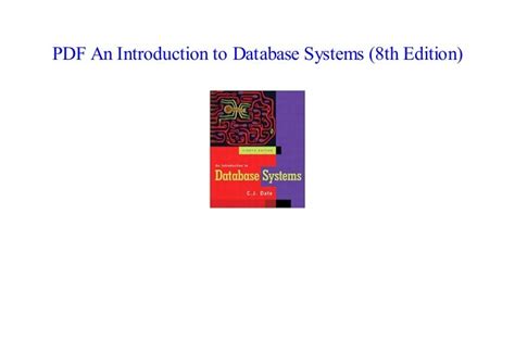 pdf télécharger an introduction to database systems pdf gratuit pdf