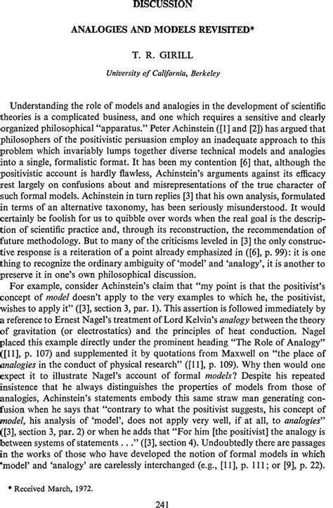 Analogies And Models Revisited Philosophy Of Science Cambridge Core