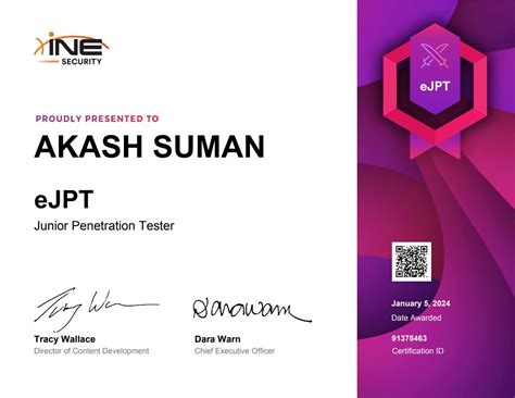 Akash Suman On Linkedin Passed Firstattempt Ejpt Cyberdefense Pentesting Penetrationtesting…