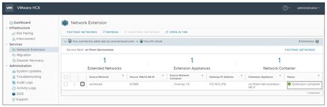 l2 network extension from on premises vmware environment to oracle