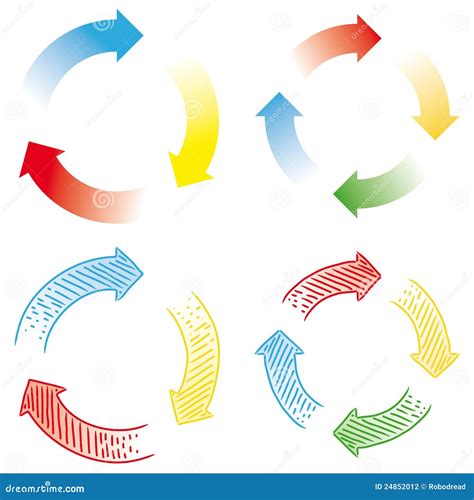 Circular Arrows Stock Vector Illustration Of Circular 24852012