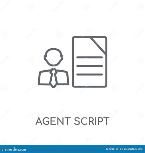 agent script linear icon modern outline agent script logo conce stock