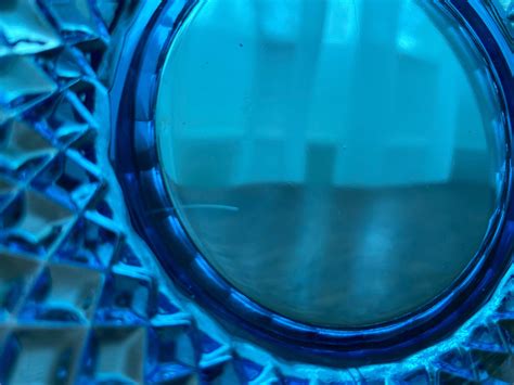 Vintage Indiana Glass Canterbury Basket In Horizon Blue Etsy