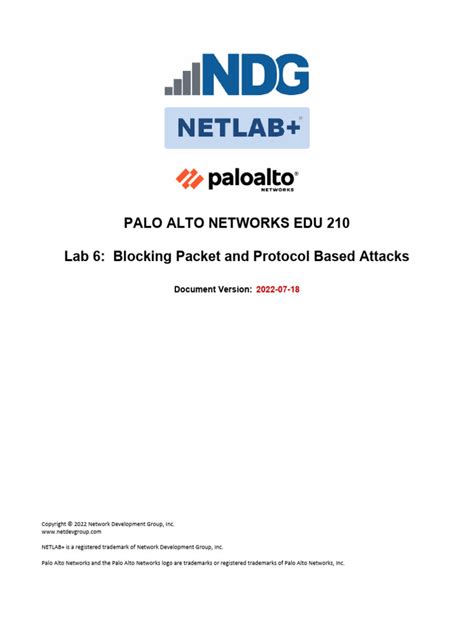 Lab 6 Blocking Packet And Protocol Based Attacks Pdf Denial Of