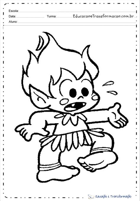 Desenhos do Curupira para colorir e imprimir Educação e Transformação
