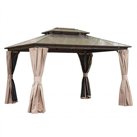 Domi Outdoor Living 12 Ft W X 10 Ft D Aluminum Hardtop Polycarbonate