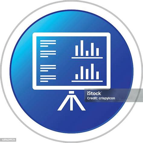 Écran De Projection Icône Ronde Sur Un Bouton Autocollant De N De Série