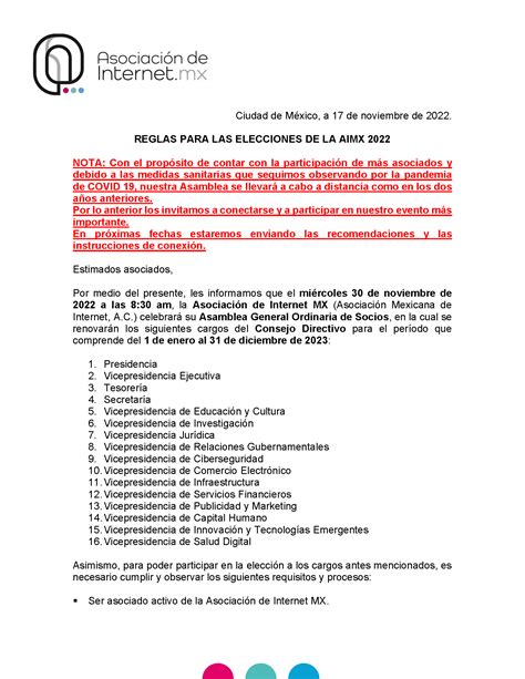 Reglas Para Las Elecciones Del 2022