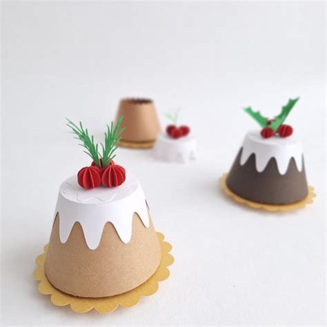 Christmas Pudding T Box Treat Box Table Decoration Etsy