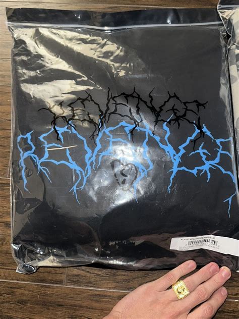 Revenge Xxxtentacion Lightning Hoodie Black And Blue Grailed