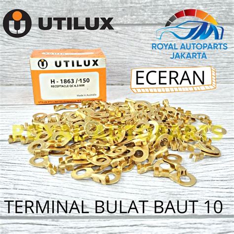 Jual TERMINAL SKUN BULAT MOBIL UTILUX H1863 RING BAUT 10 ORIGINAL