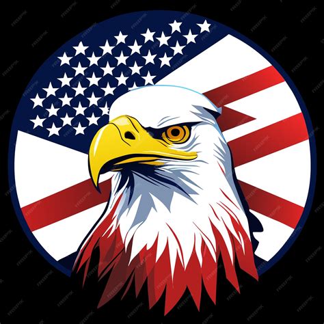 Premium Vector Bald Eagle In United States Colors