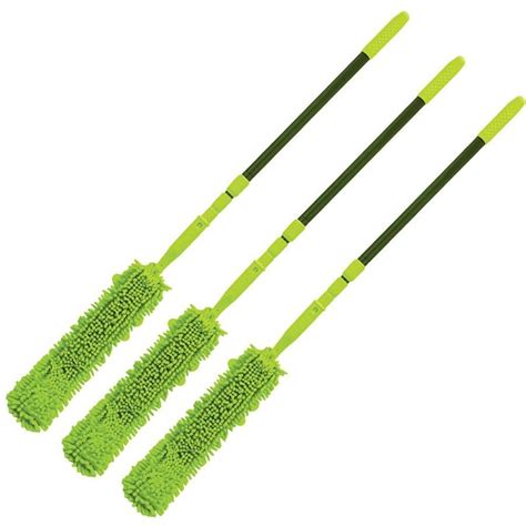 3x Cleanstar Flexi Microfibre Ledge Cleaning Surface Extendable Duster