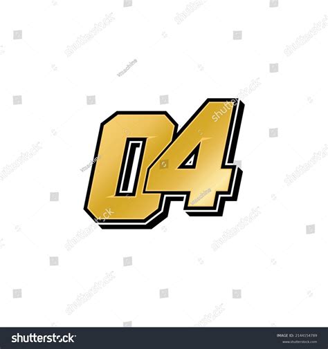 Simple Racing Start Number 04 Vector Stock Vector Royalty Free