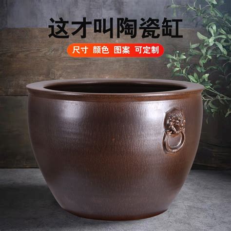 景德镇陶瓷大缸仿古种树睡莲荷花客厅庭院水缸户外大号金鱼缸鱼缸桌面缸