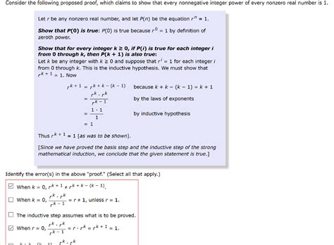 Consider The Following Proposed Proof Which Claims Chegg