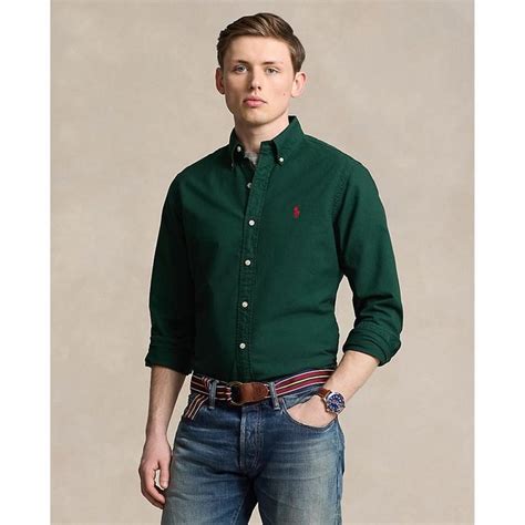 폴로 랄프 로렌 남성 클래식핏 가먼트 다이 옥스포드 셔츠 Mnpowov1682318630