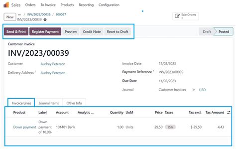 How To Make Down Payments In Odoo 17 Sales